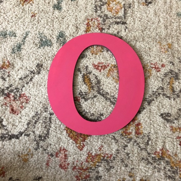 Accents | Hot Pink Maple Wood Decorative Monogram Initial Letter O ...